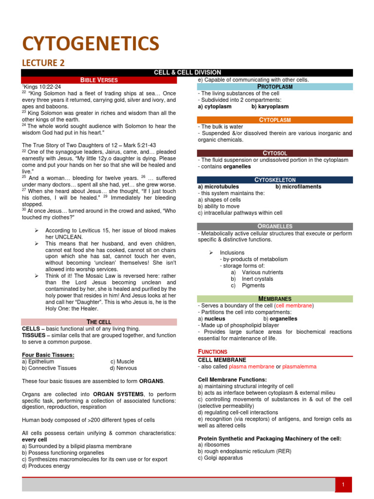 Cyto Trans 2 | PDF | Mitosis | Meiosis