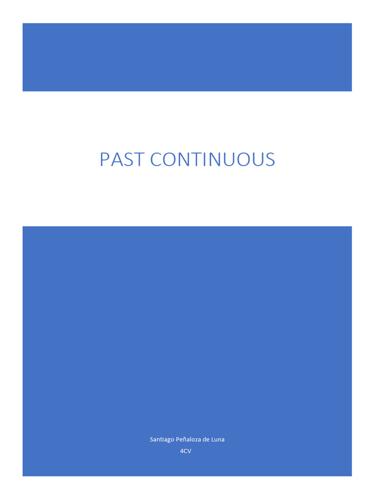 Past Continuous | PDF | Mystery, Thriller & Crime Fiction
