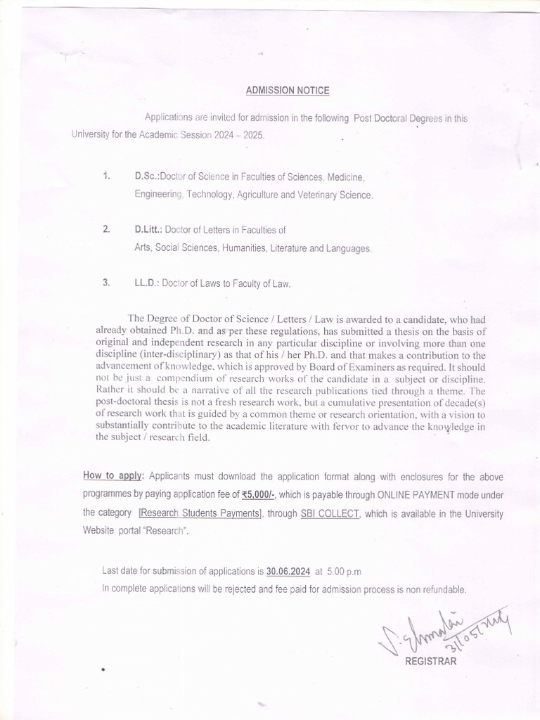 DSC Dlitt Application 20230601062138 12104 | PDF | Doctor Of Philosophy ...