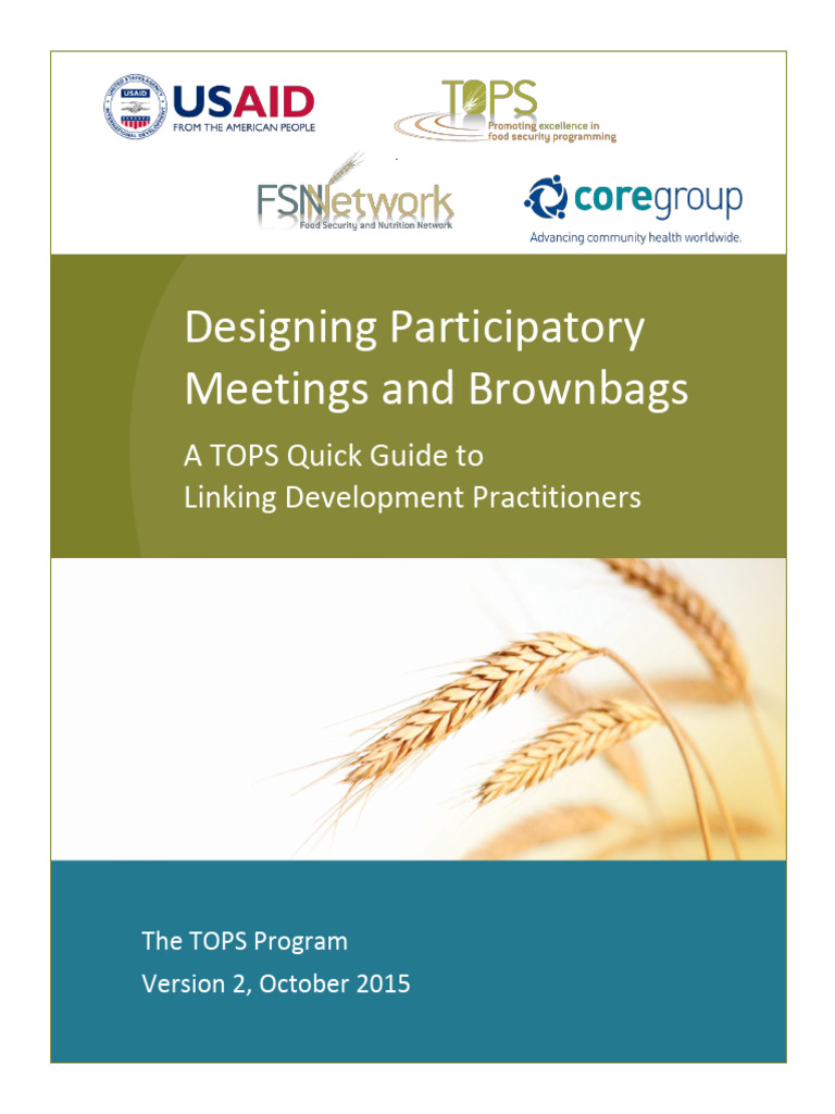 Quick Guide For Participatory Meetings and Brownbags Oct 2015 0 | PDF ...