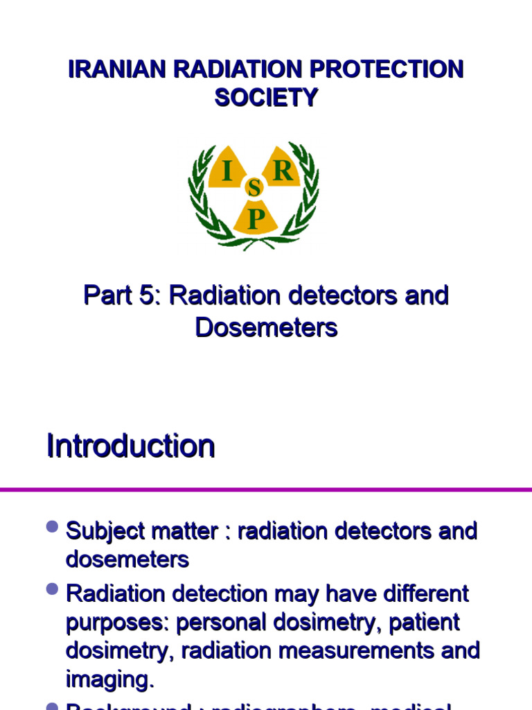8-Radiation Detectors and Dosemeters | PDF | Dosimetry | Absorbed Dose