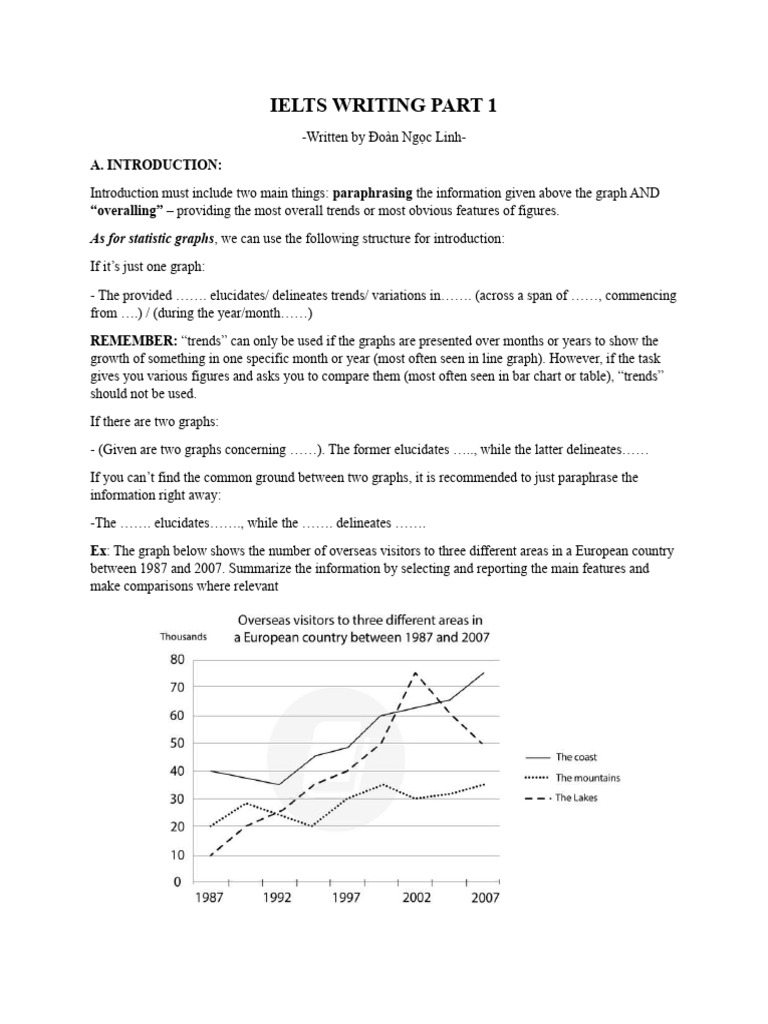 Ielts Writing Part 1 | Download Free PDF | Chart