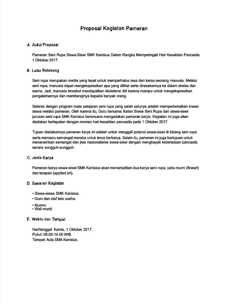 PDF Proposal Kegiatan Pameran - Compress | PDF