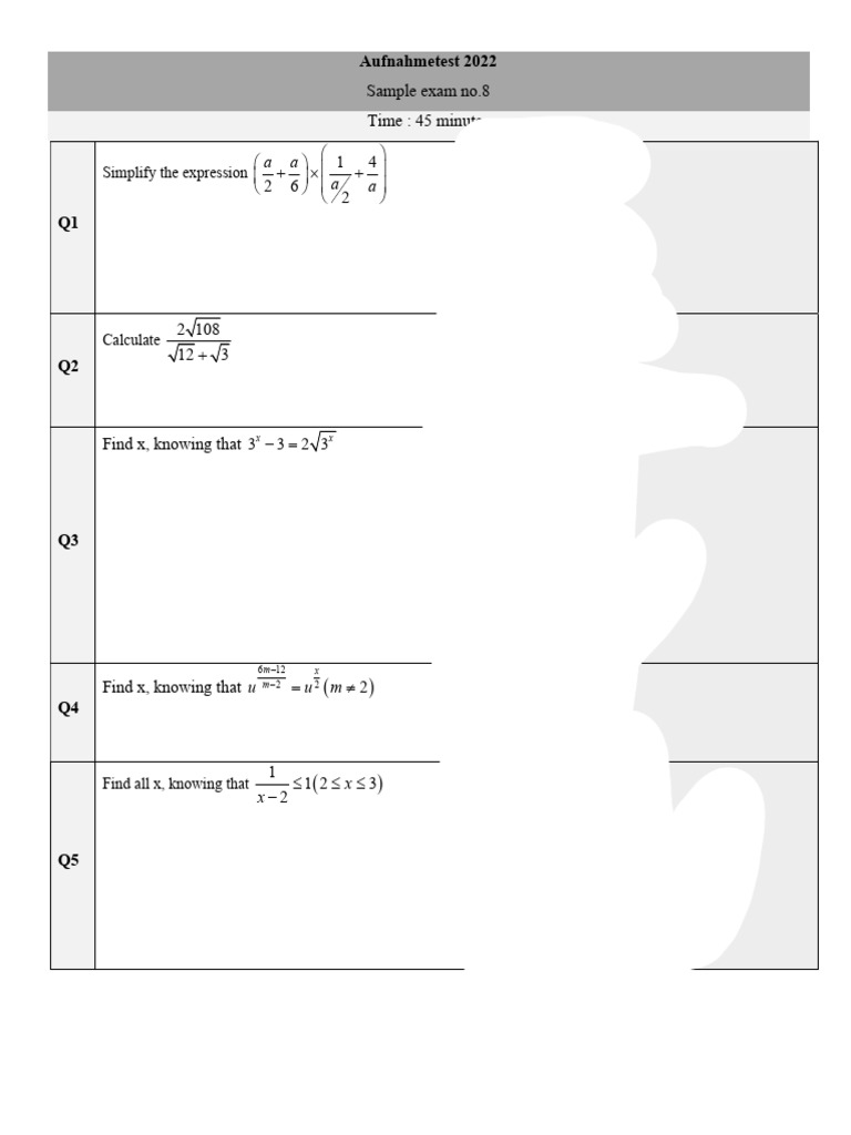 Math Sample 8 Solution | PDF | Mathematical Concepts | Mathematical Objects