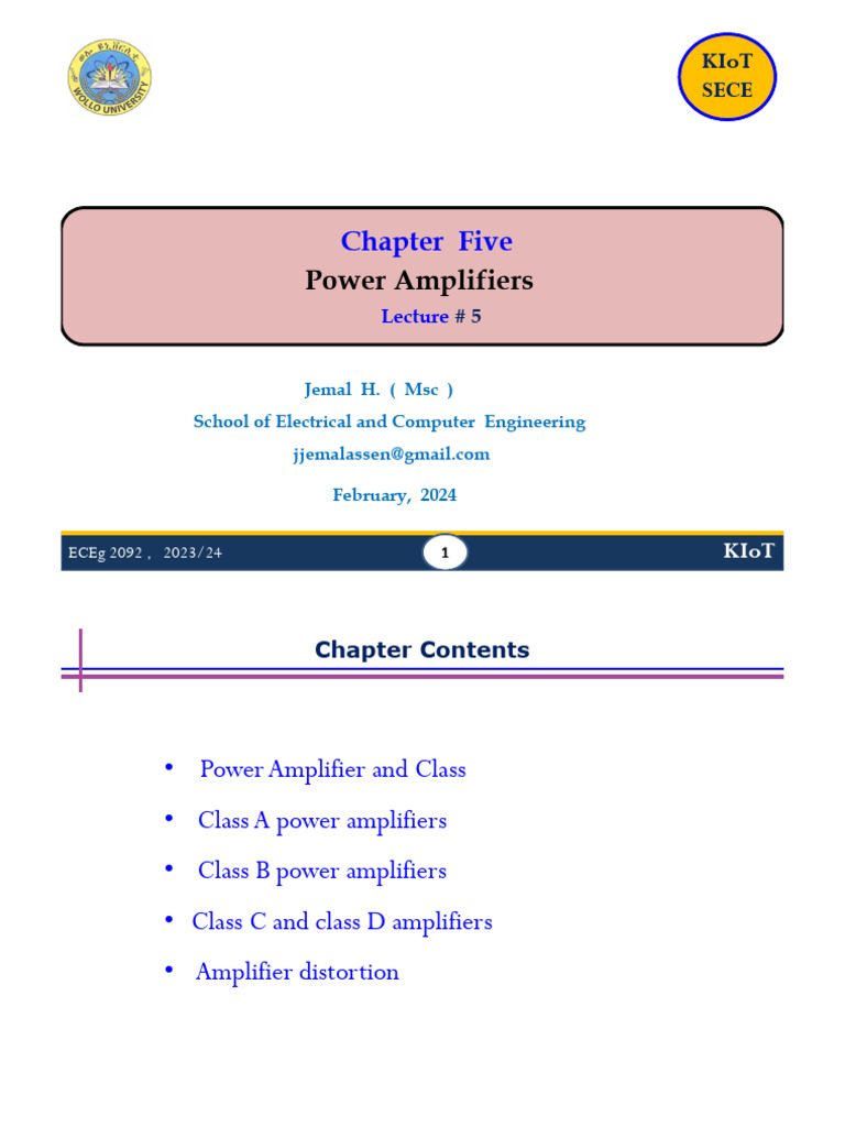 A.Electronics - Chapter-5 | PDF | Amplifier | Distortion