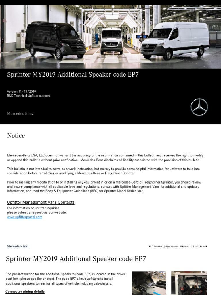 sprinter-additional-speaker-ep7 4 | Download Free PDF | Mercedes Benz ...