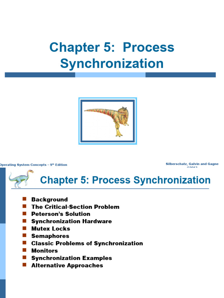 Topic3 Process Synchronization | PDF | Process (Computing) | Operating System Technology