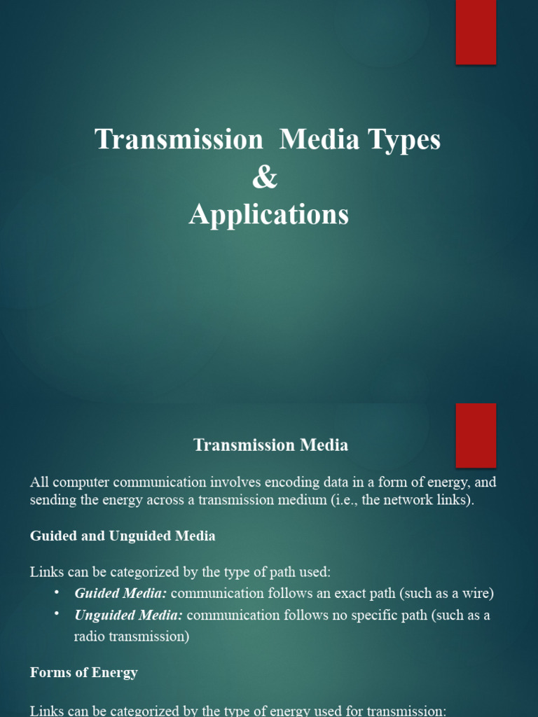 Transmission Media | PDF | Transmission Medium | Electricity