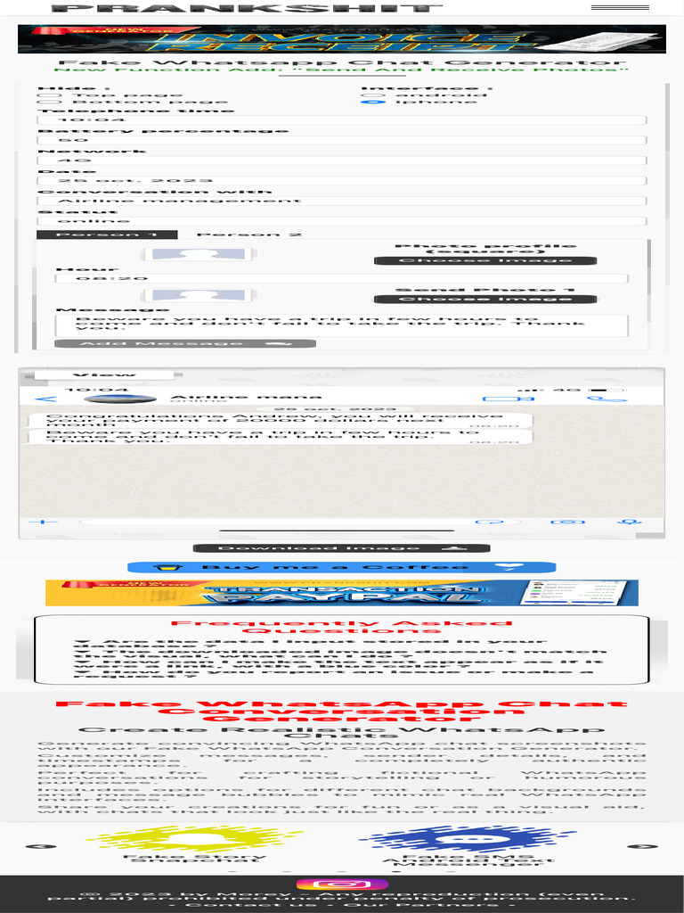 Fake Whatsapp Chat Generator | PDF | Snapchat | Software