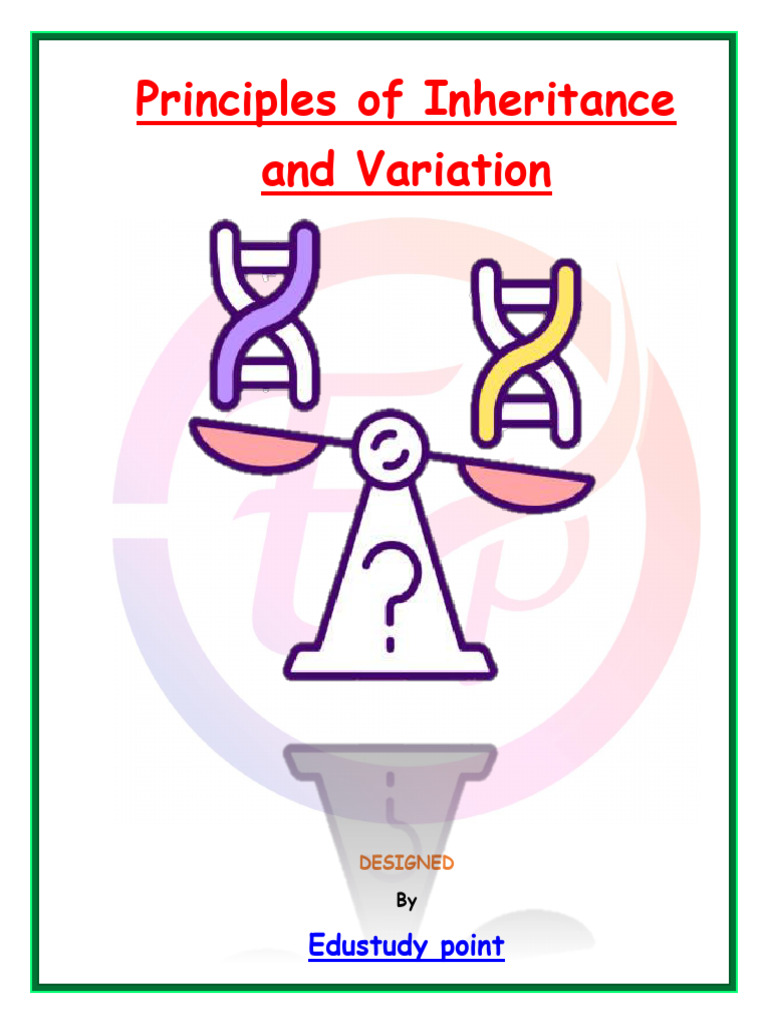Principles of Inheritance and Variation | PDF | Dominance (Genetics) | Allele