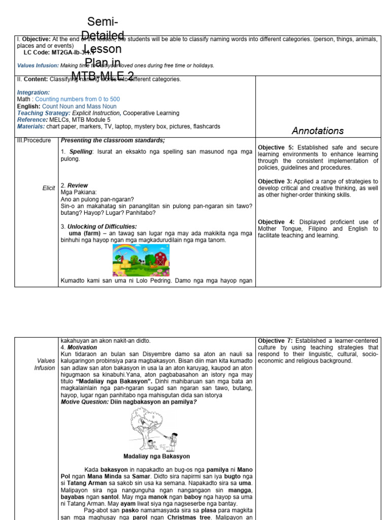 COT Plan in MTB | PDF