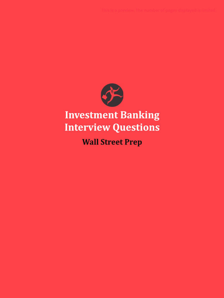 Investment Banking Interview Prep Guide | PDF Investment Banking Interview Prep Guide | PDF