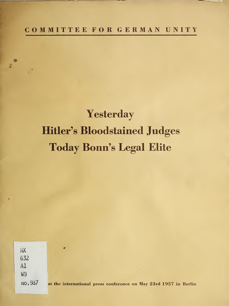 Yesterday Hitlers 00 Germ | PDF | Judge | Nazi Germany