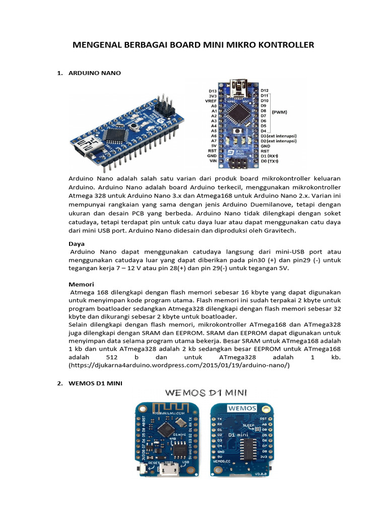 Mengenal Board Mini Mikro Kontroller | PDF