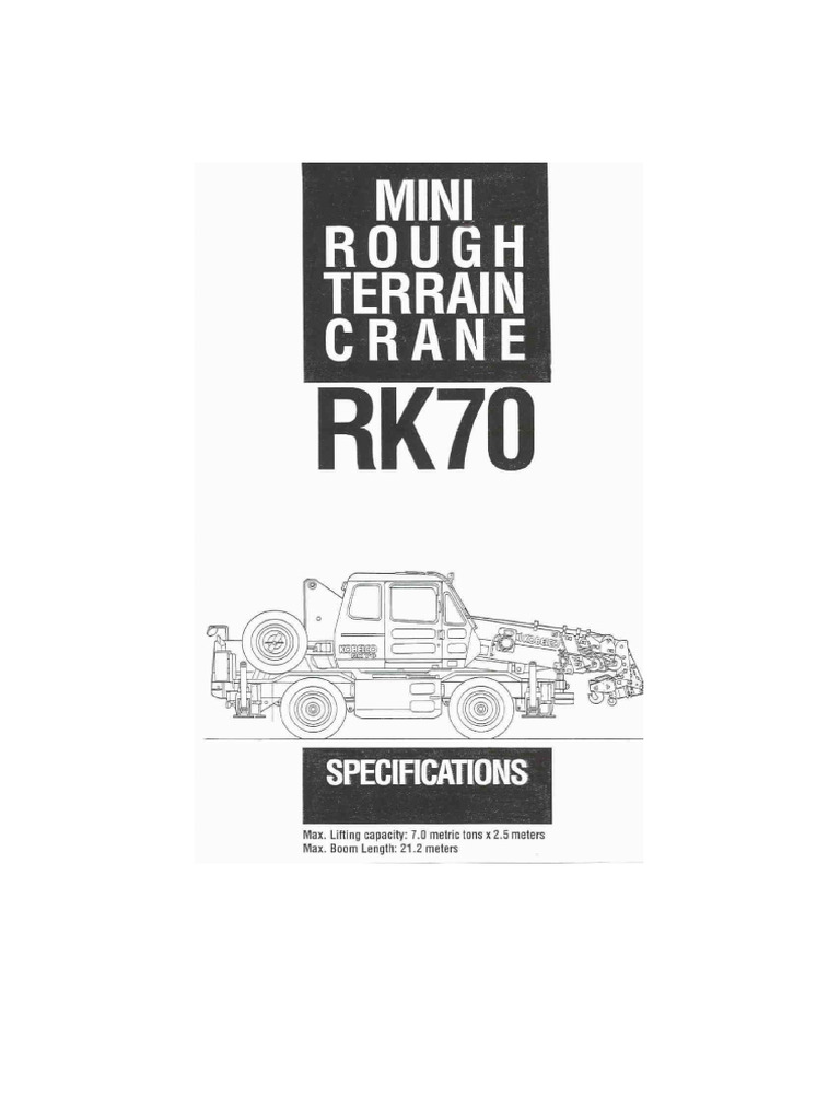Kobelco RK70 | PDF