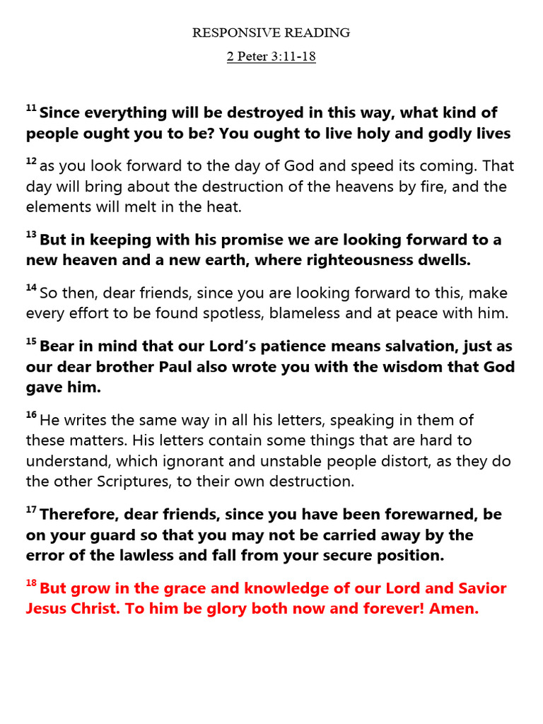 Responsive Reading | PDF