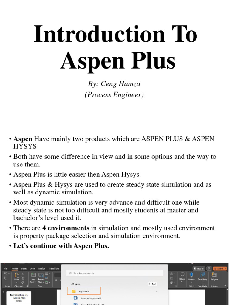 Introduction To Aspen | PDF | Business | Computers