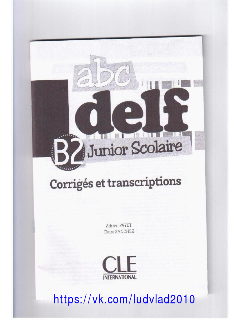ABC Delf b2 Junior (Corrigé) | PDF | Politics | Foreign Language Studies