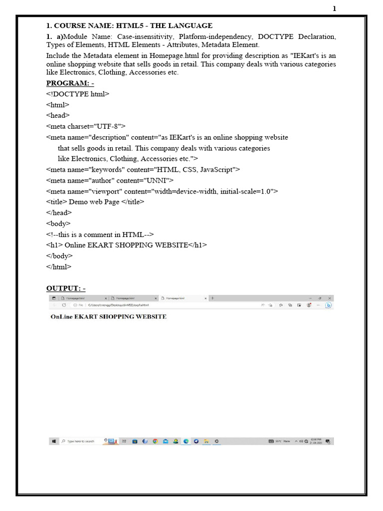 MSTM-1 Lab Manual R20 A.Y.2022-23 11P | PDF | Parameter (Computer Programming) | Java Script