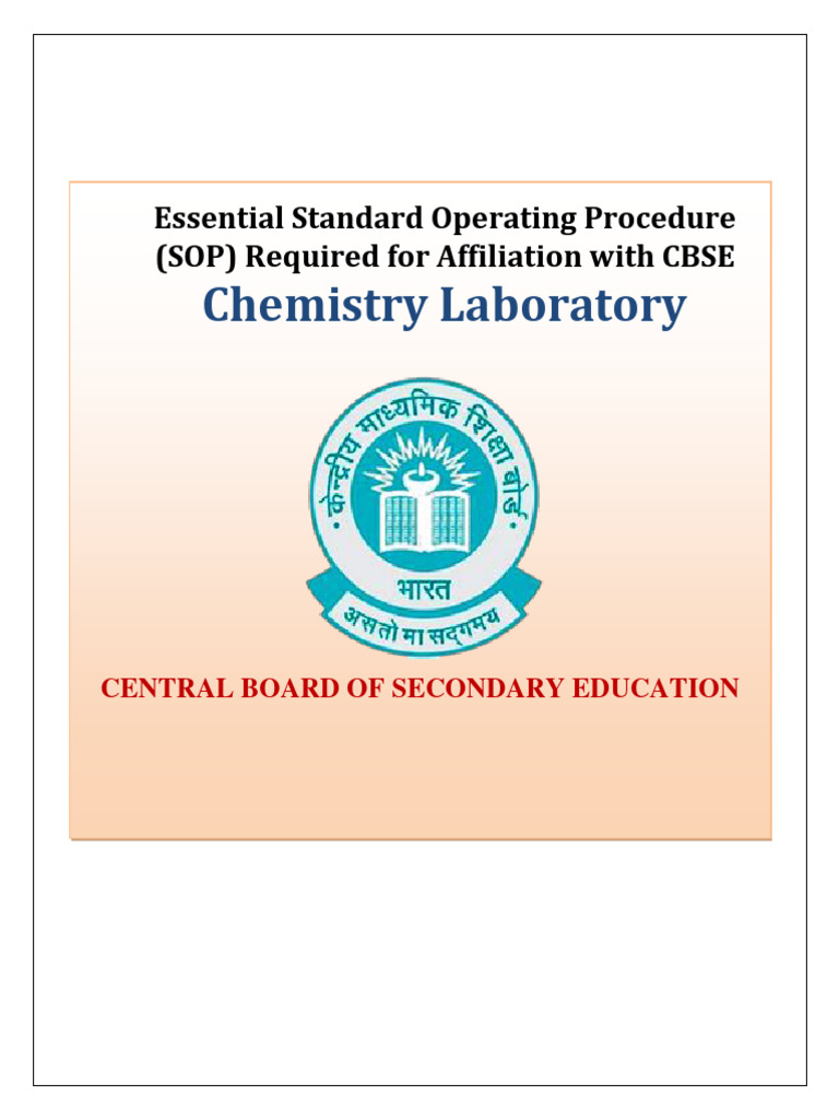Chemistry Lab SOP | PDF | Science | Laboratories