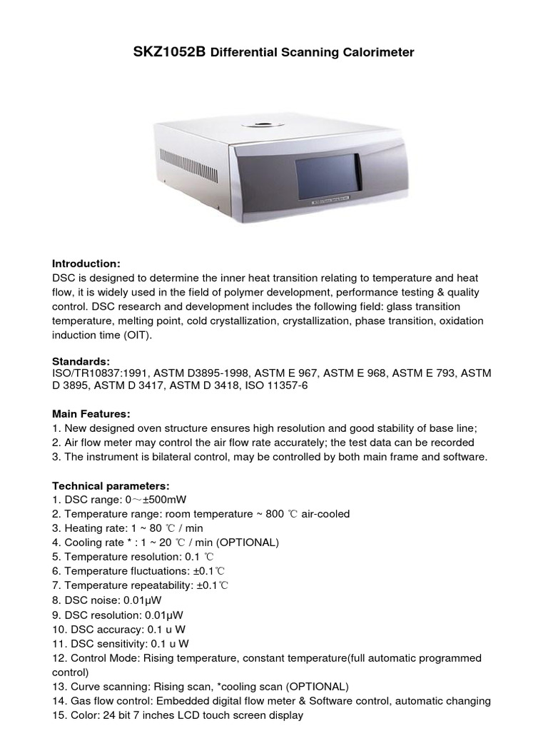 SKZ1052B-Differential-Scanning-Calorimeter | PDF