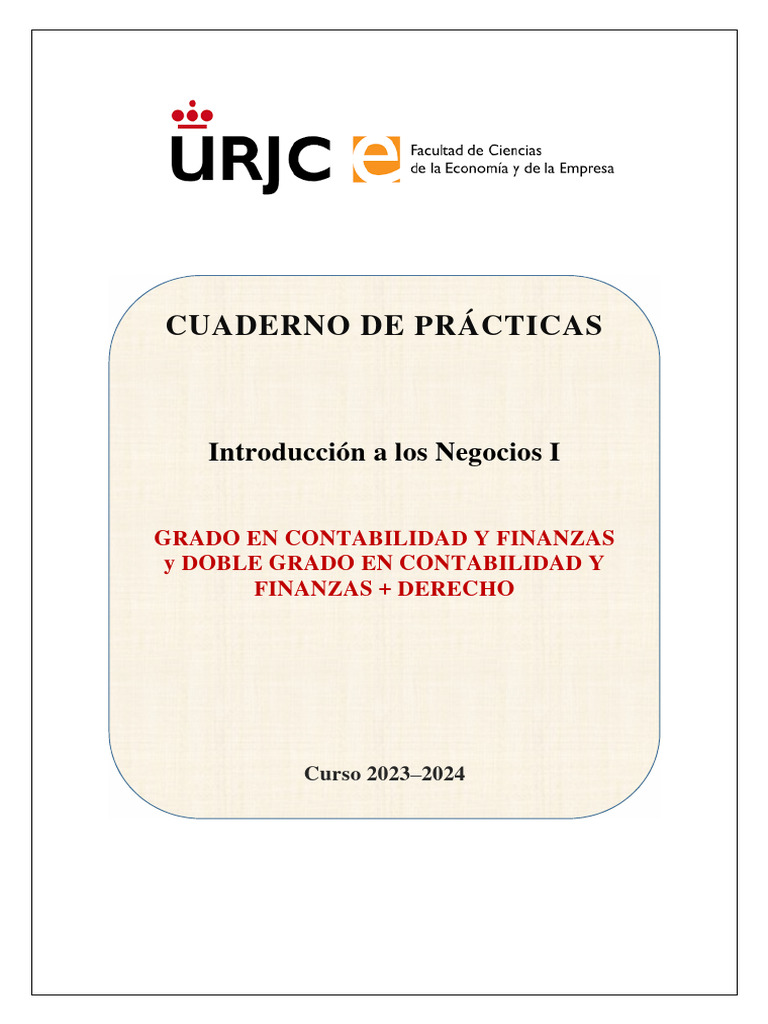 Cuaderno de Practicas Curso 2023-2024 | PDF | Business | Economias