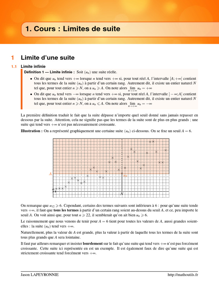 03 Limites de Suite | PDF | Limite (mathématiques) | Racine carrée