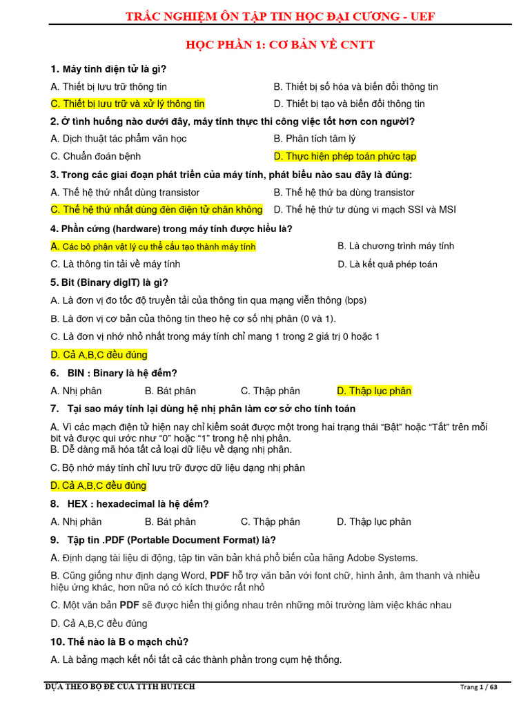 trắc nghiệm sv1-TRANVUBAOVY | PDF