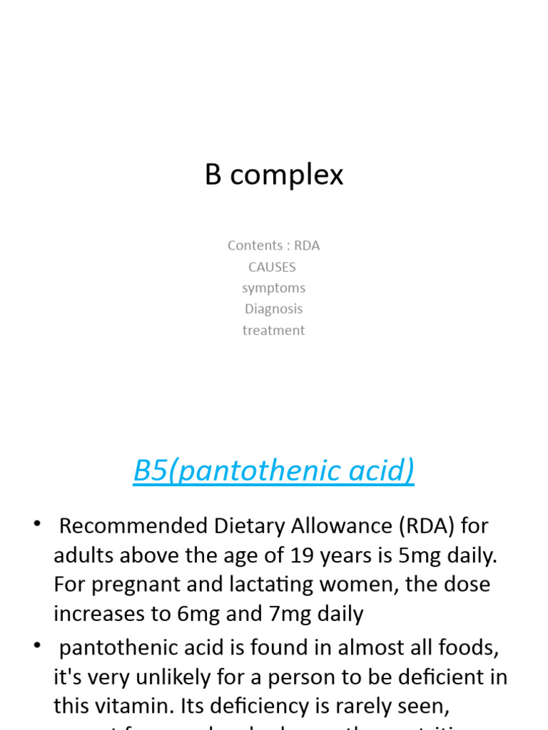B Complex | PDF | Vitamin B12 | Inflammatory Bowel Disease