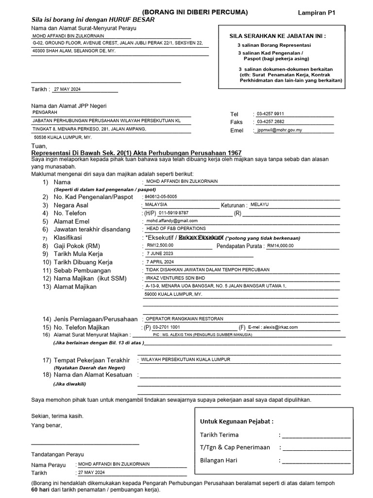 Pemfailan Kes Atas Talian | PDF