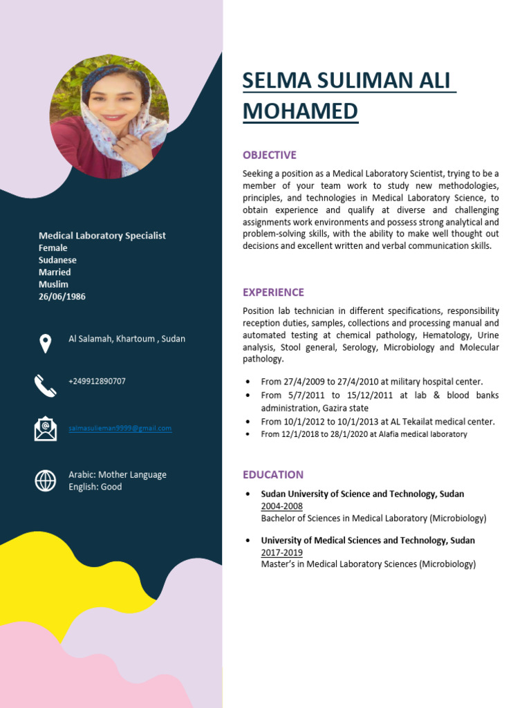 Selma Suliman Ali Mohamed | PDF | Medical Laboratory | Health Care