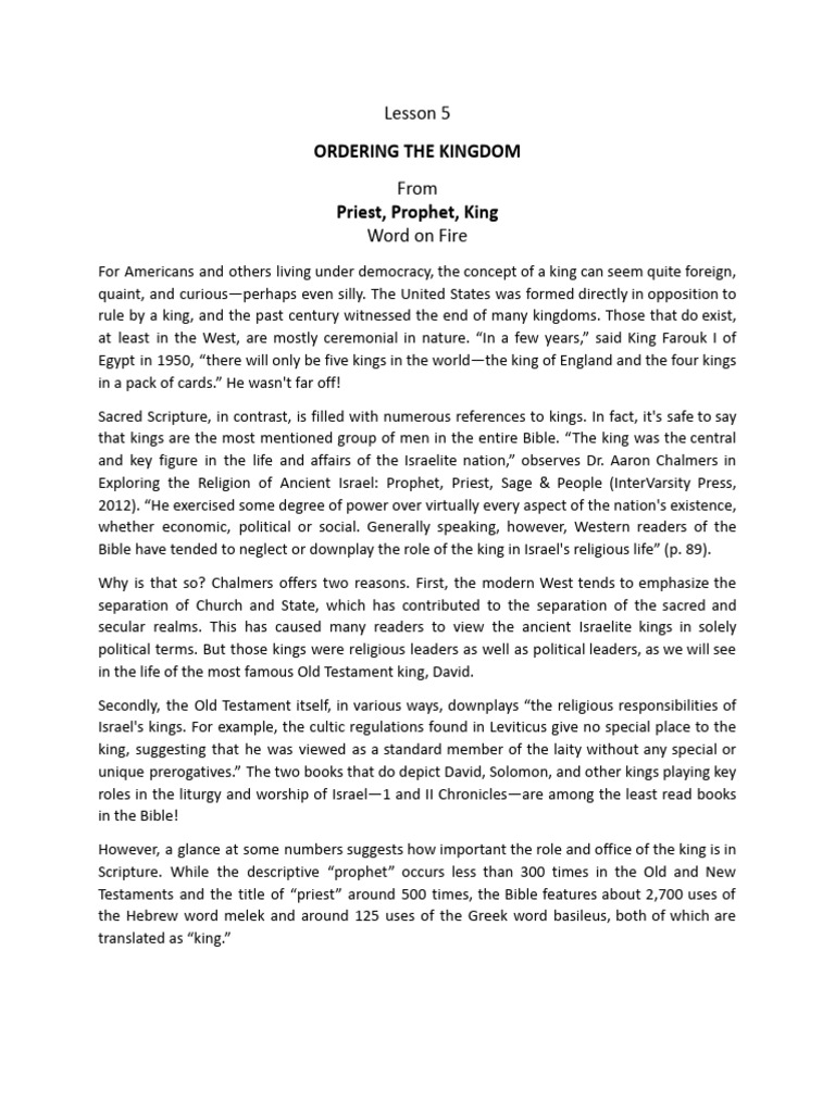 Ordering The Kingdom | PDF | Covenant (Biblical) | Ten Commandments