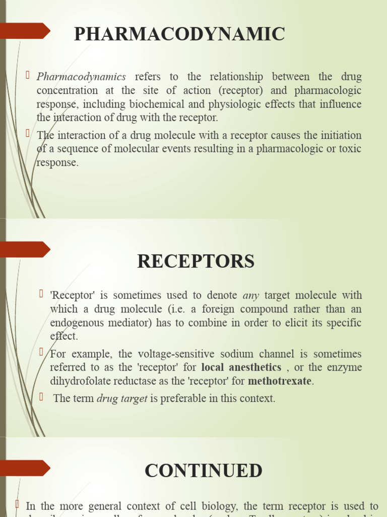 Pharmaco Dynamics | PDF | Receptor Antagonist | Receptor (Biochemistry)