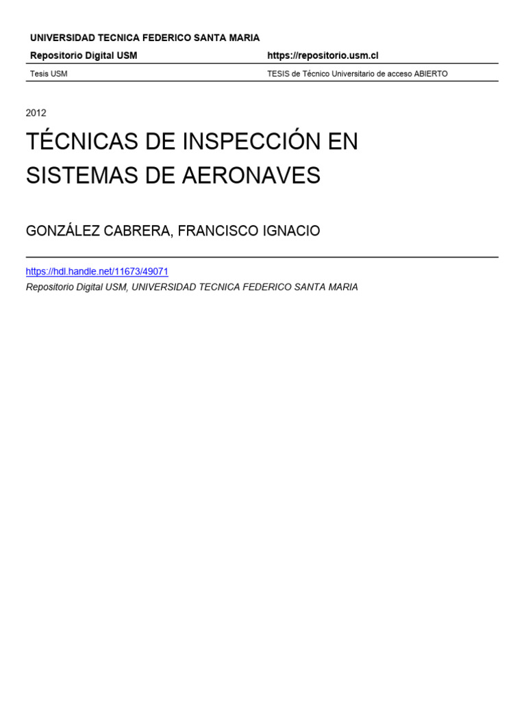 TECNICAS DE INSPECCION | Descargar gratis PDF | Corrosión | Aeronave