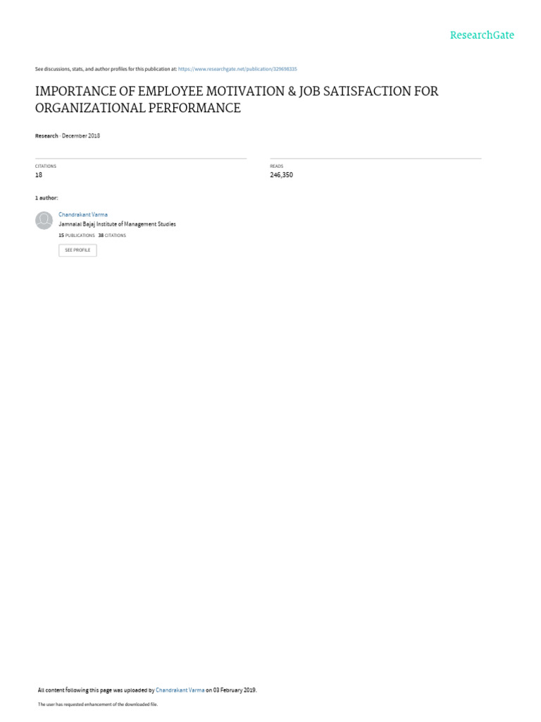 Importance of Employee Motivation & Job Satisfaction For Organizational ...