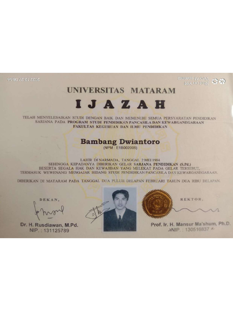Ijazah Bambang | PDF