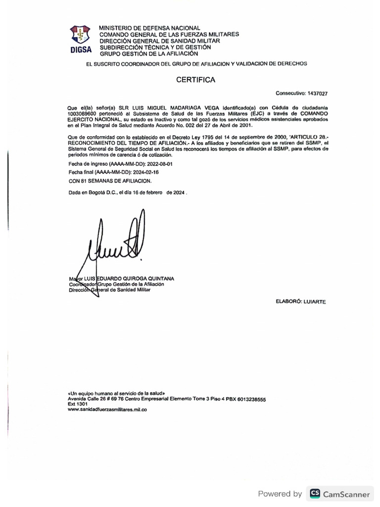 Carta Ejército | PDF