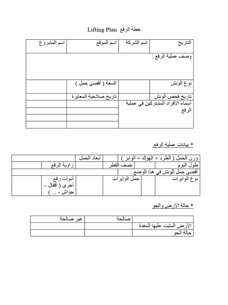 Lifting Plan HSE | PDF