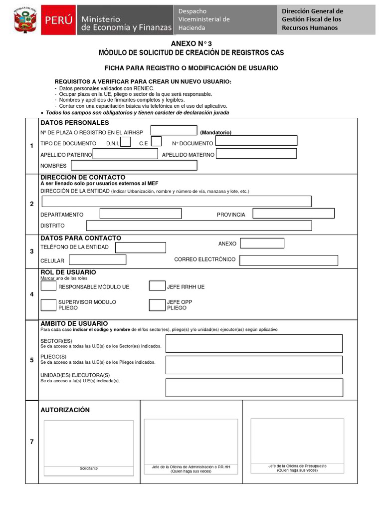 Anexo3 Registro Usuario MCAR | PDF | Documento de identidad | Informática