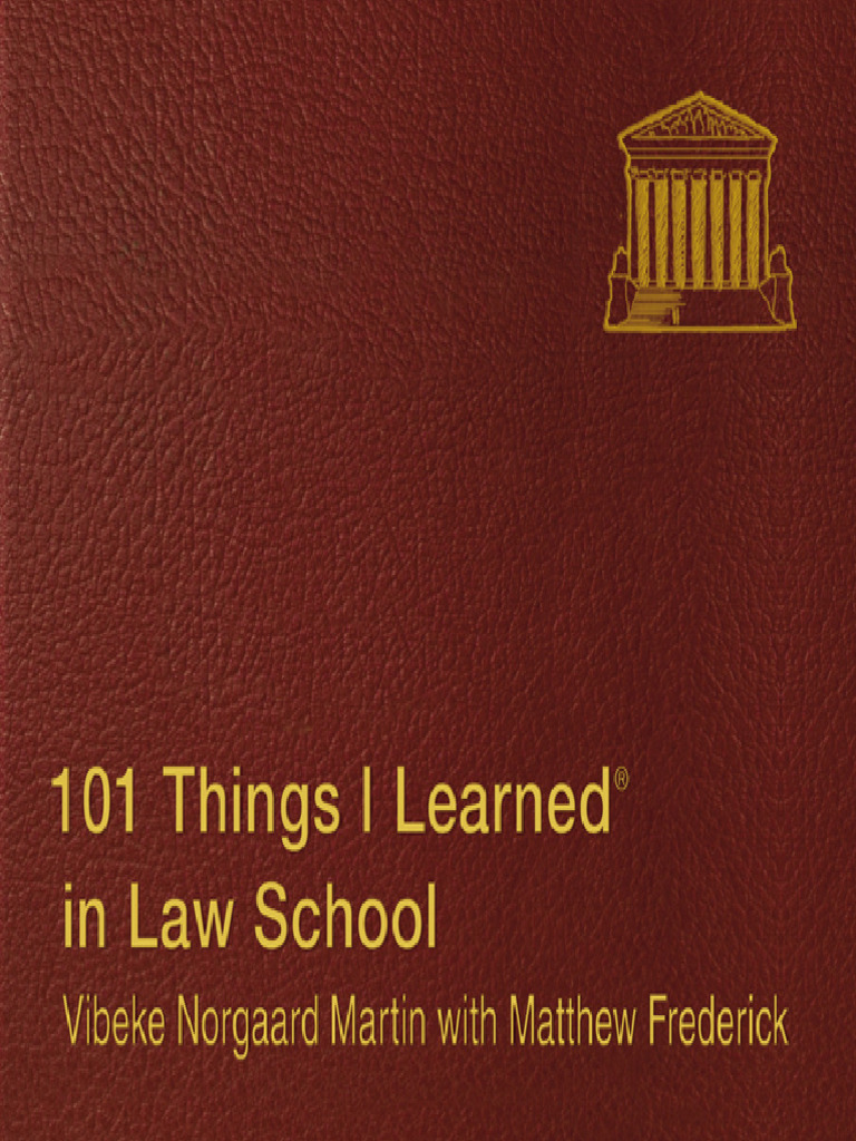 101 Things I Learned in Law School - Vibeke Norgaard Martin & Matthew ...
