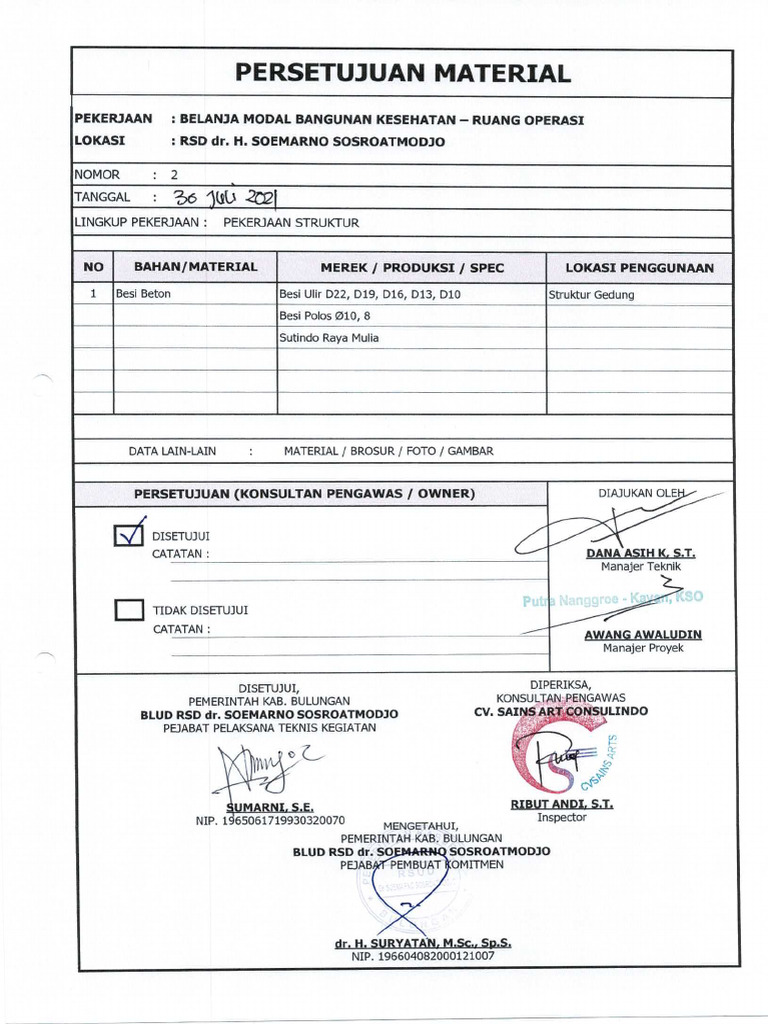 PERSETUJUAN MATERIAL-3 | PDF