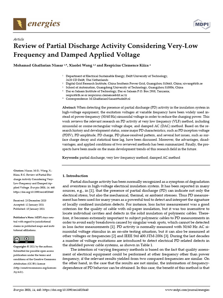 Review_of_Partial_Discharge_Activity_Considering_V | Download Free PDF | Capacitor | Alternating ...