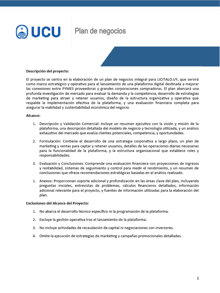 Hoja 0 Trabajo Final PN2024 - Definición Del Proyecto | PDF | Plan de ...