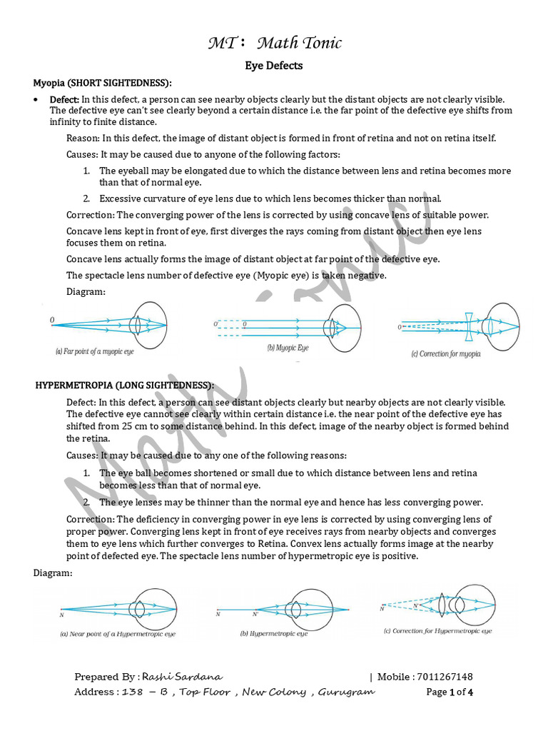 x Notes Eye Defects 1 Set | Download Free PDF | Sky | Rainbow