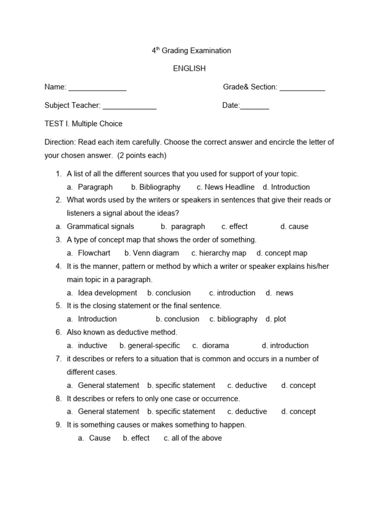 3rd Grading ENGLISH.docxhhh | Download Free PDF | Deductive Reasoning | Morality