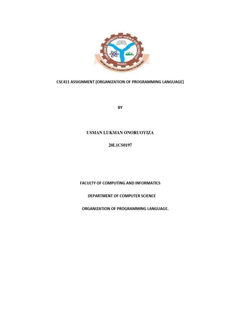 CSC 411 Assignment | PDF | Algorithms And Data Structures | Algorithms CSC 411 Assignment | PDF | Algorithms And Data Structures | Algorithms