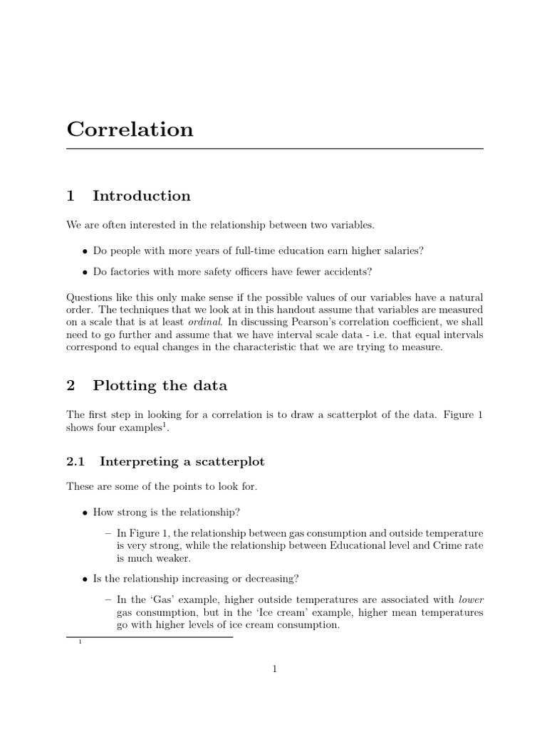 Correlation-1 | PDF | Statistics | Statistical Analysis