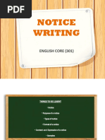 Notice Writing Examples for Class 9 | PDF
