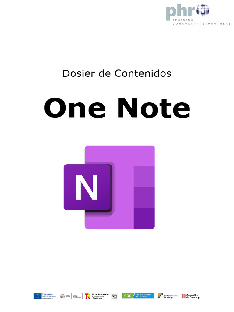 Dosier de Contenidos One Note | PDF | Archivo de computadora | Software de la aplicacion