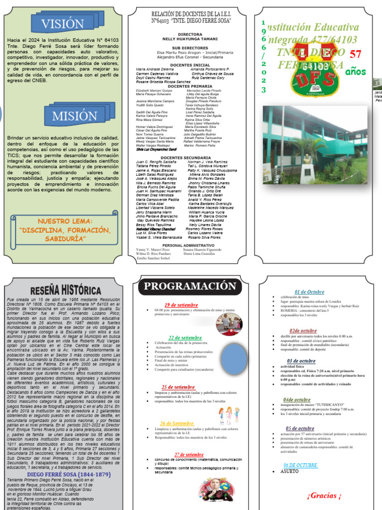 57 Aniversario Triptico 2023 | PDF